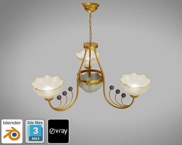 3D model Ceiling Light 4 VR / AR / low-poly | CGTrader