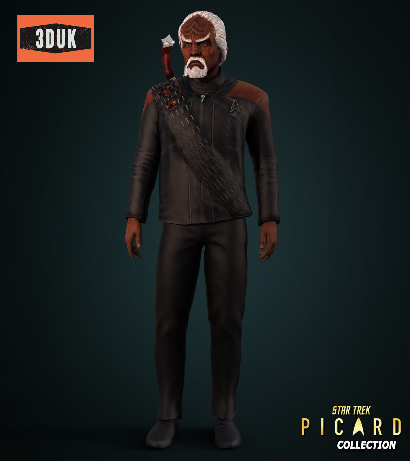 TNG Worf For G8M 3D model rigged | CGTrader