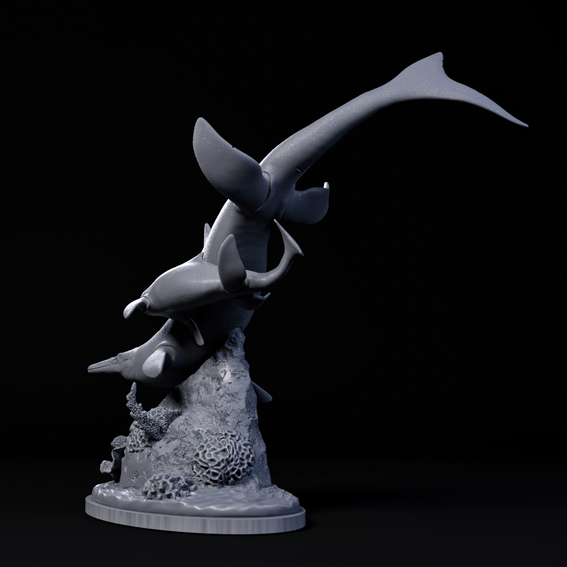 Megapterygius wakayamaensis mother and calf 1-35 scale 3D model 3D ...