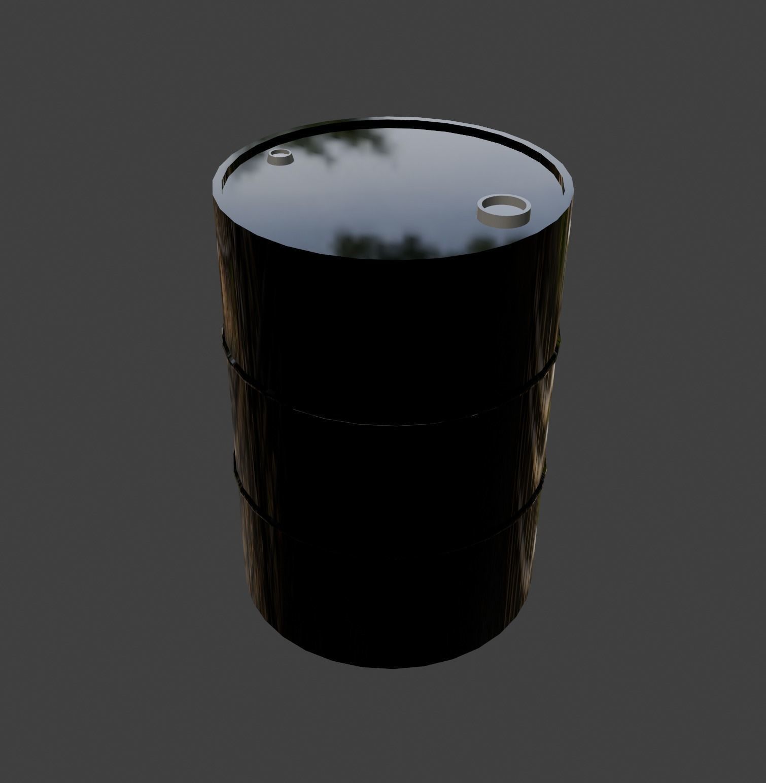 Black Metal Barrel free 3D model | CGTrader