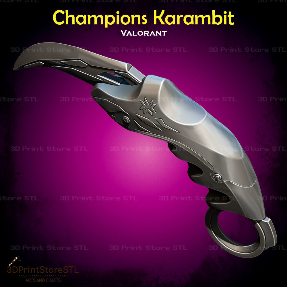 Champions Karambit Cosplay Valorant - STL File 3D model 3D printable ...