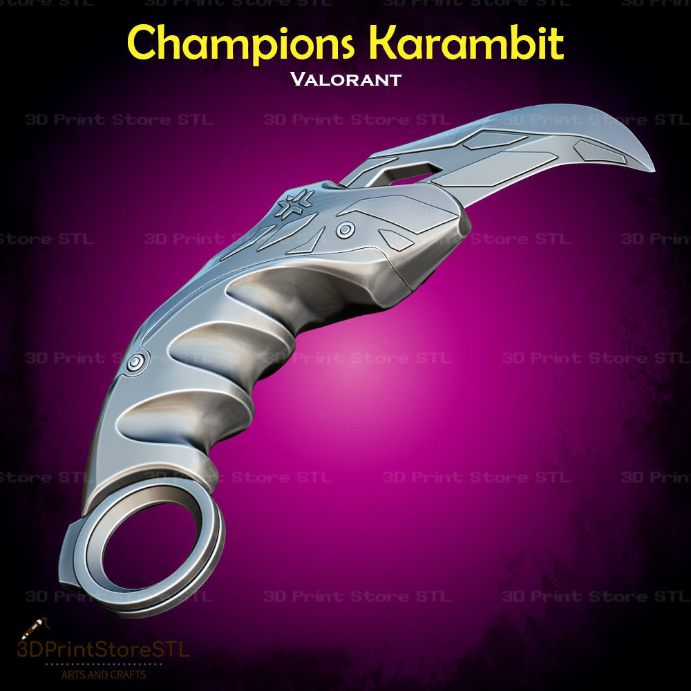 Champions Karambit Cosplay Valorant - STL File 3D model 3D printable ...