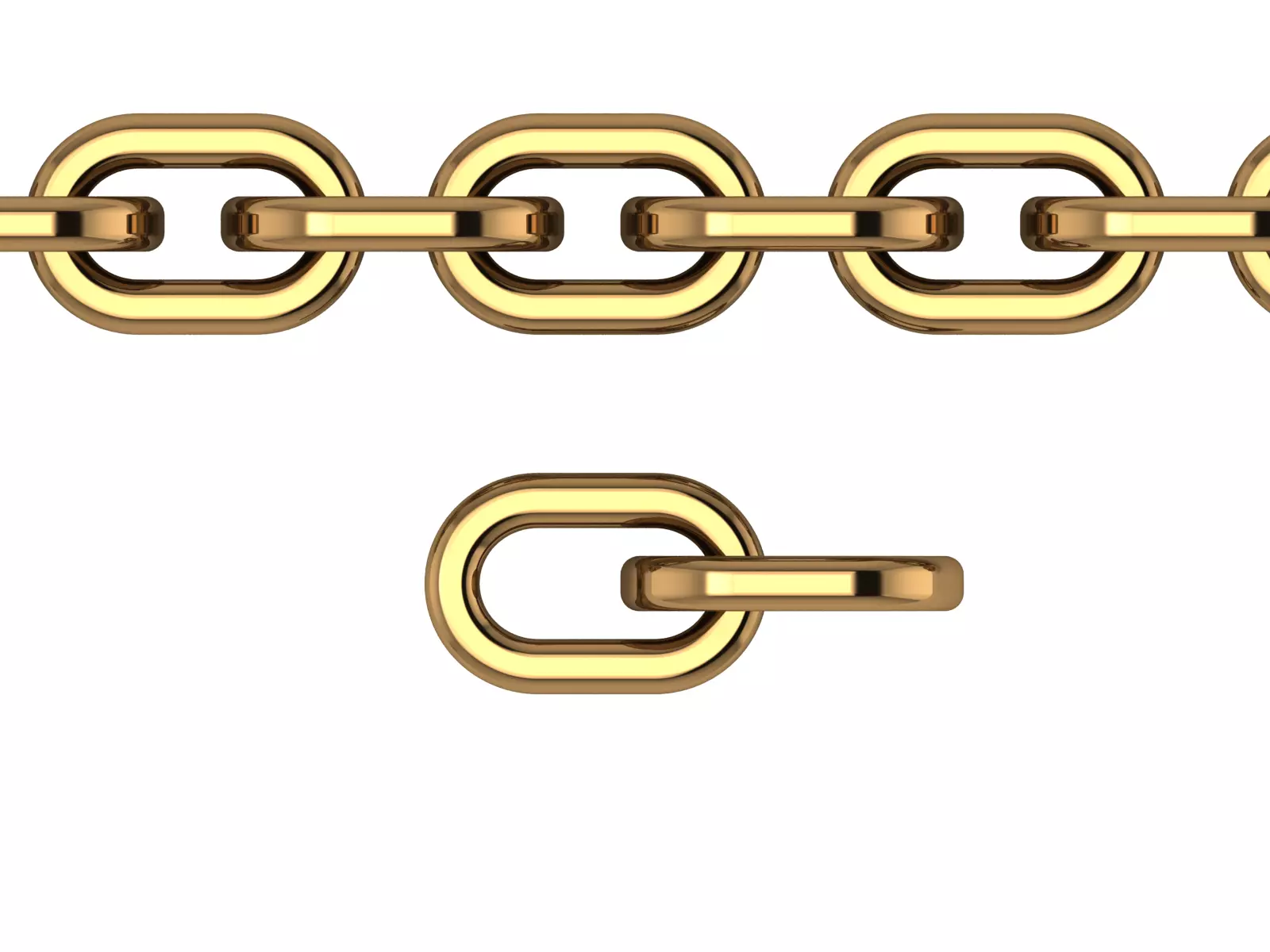 Simple Chain 18inch-15gm 3D model 3D printable | CGTrader