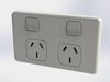 Double GPO Socket - Australia 3D model | CGTrader
