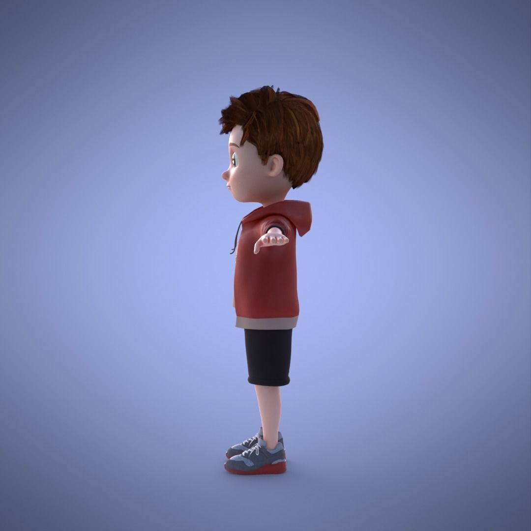 Boy Cartoon 3D Rigging 3D model rigged | CGTrader