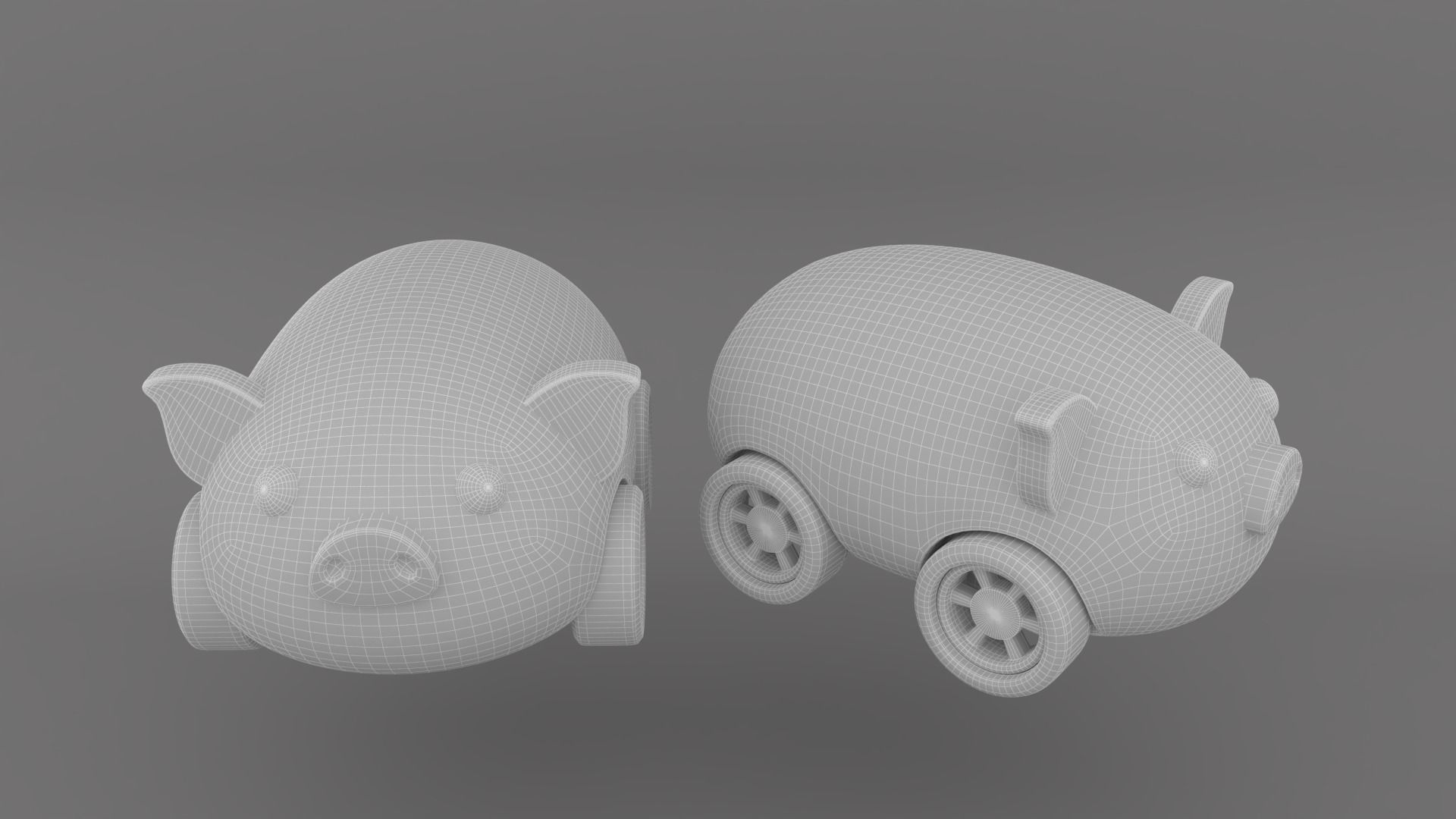 3D model Cartoon Pig Car Cute VR / AR / low-poly | CGTrader