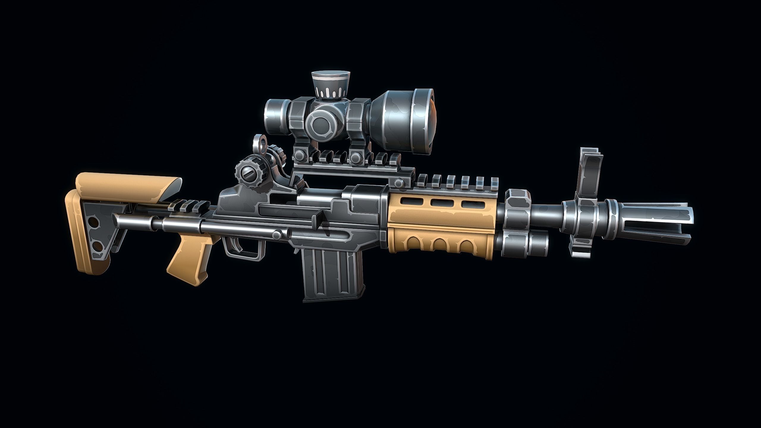 3D model Stylized M14 Rifle VR / AR / low-poly | CGTrader