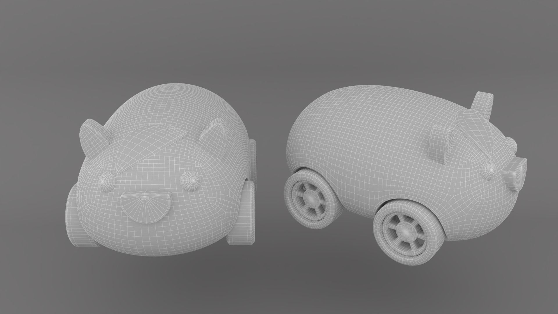 3D model Cartoon Animal Car Cute Pack 01 VR / AR / low-poly | CGTrader