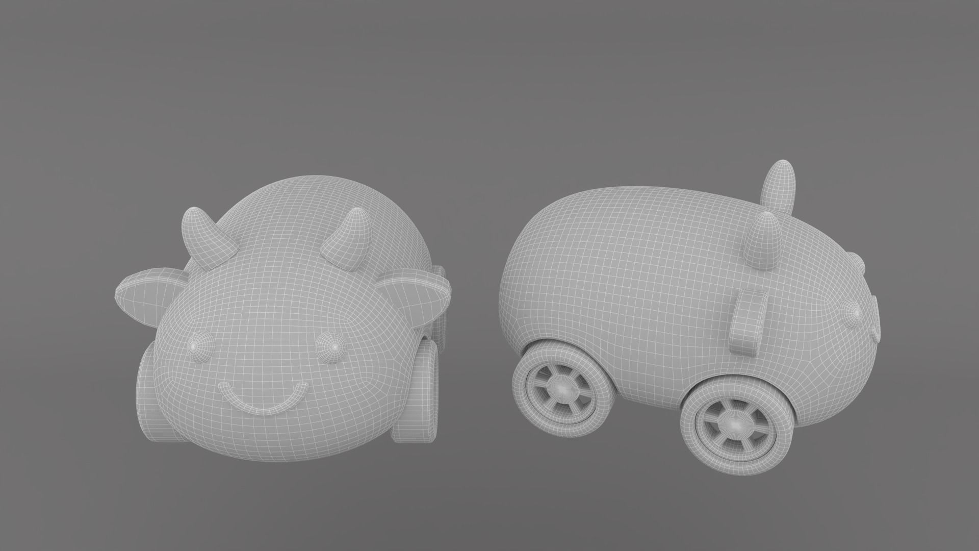 3D model Cartoon Animal Car Cute Pack 01 VR / AR / low-poly | CGTrader