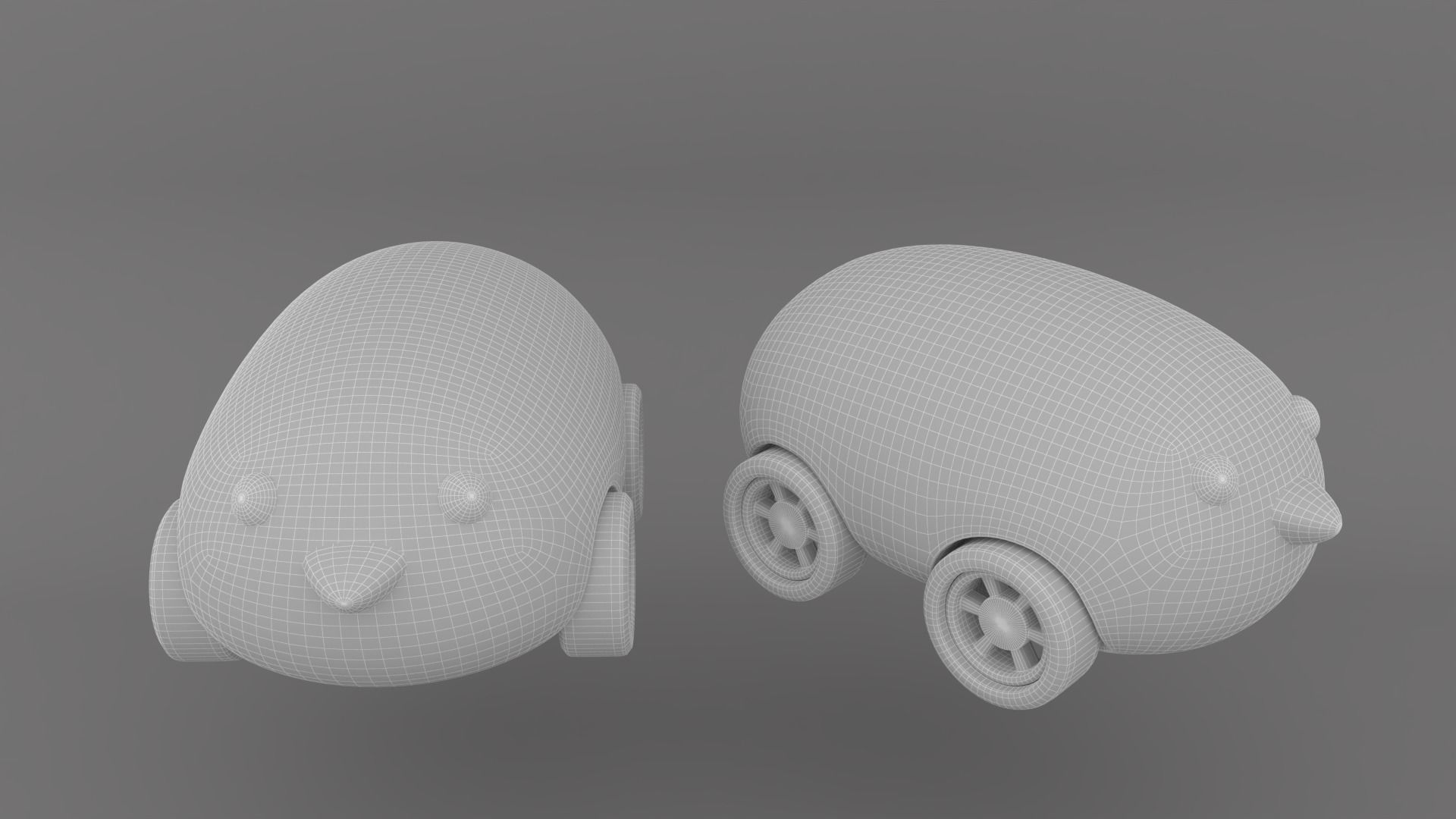 3D model Cartoon Animal Car Cute Pack 01 VR / AR / low-poly | CGTrader