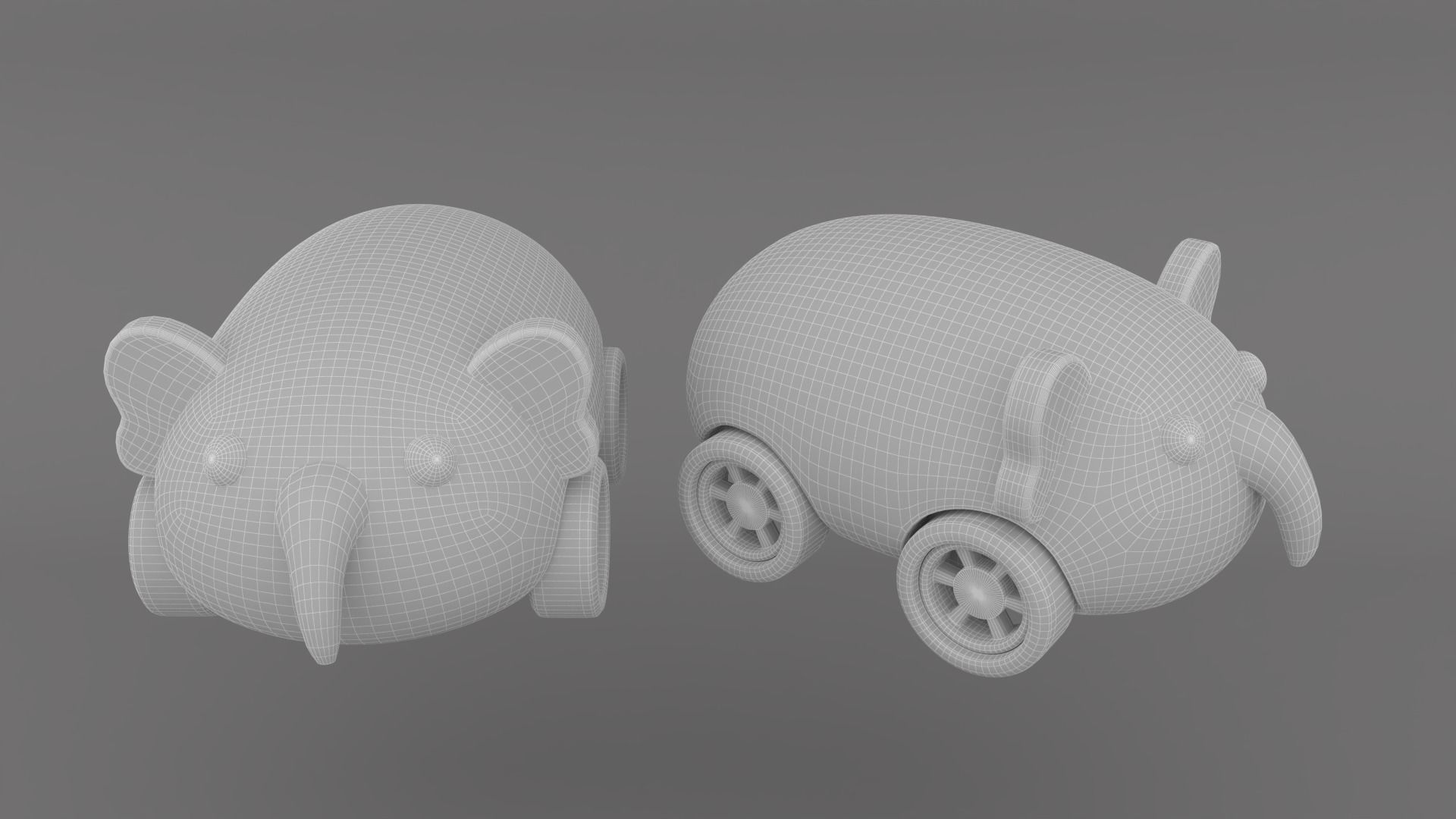 3D model Cartoon Animal Car Cute Pack 01 VR / AR / low-poly | CGTrader