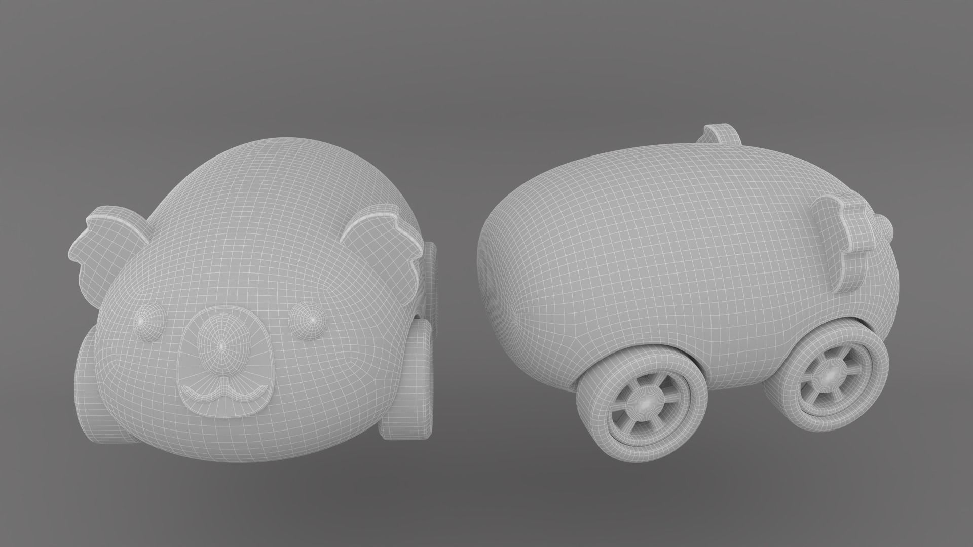 3D model Cartoon Animal Car Cute Pack 01 VR / AR / low-poly | CGTrader
