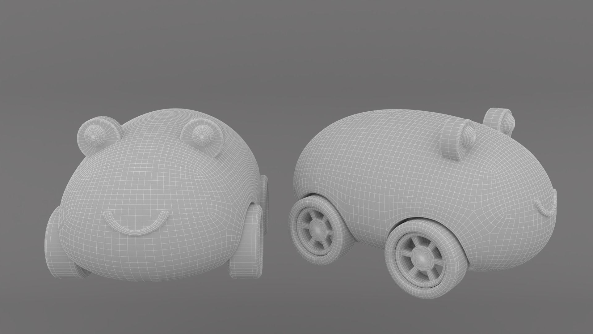 3D model Cartoon Animal Car Cute Pack 01 VR / AR / low-poly | CGTrader