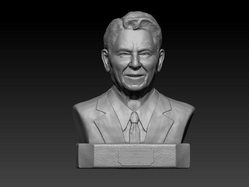 Ronald Reagan Bust 3D model 3D printable | CGTrader