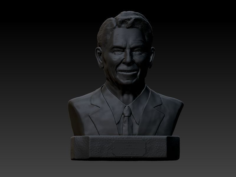 Ronald Reagan Bust 3D model 3D printable | CGTrader