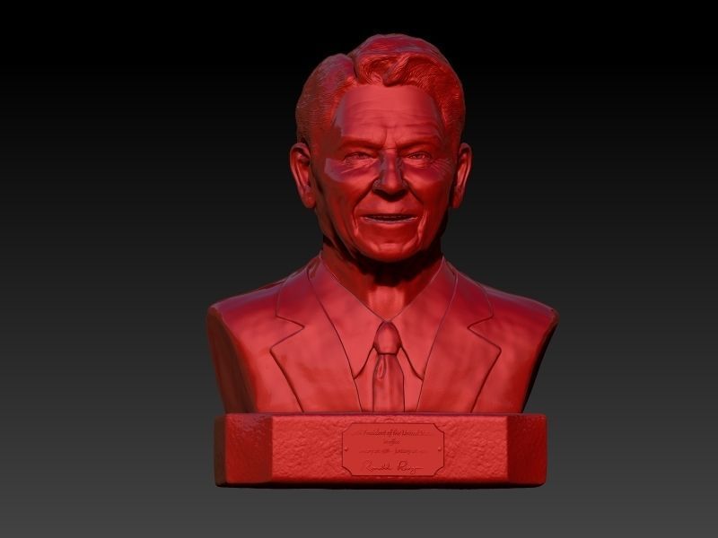 Ronald Reagan Bust 3D model 3D printable | CGTrader