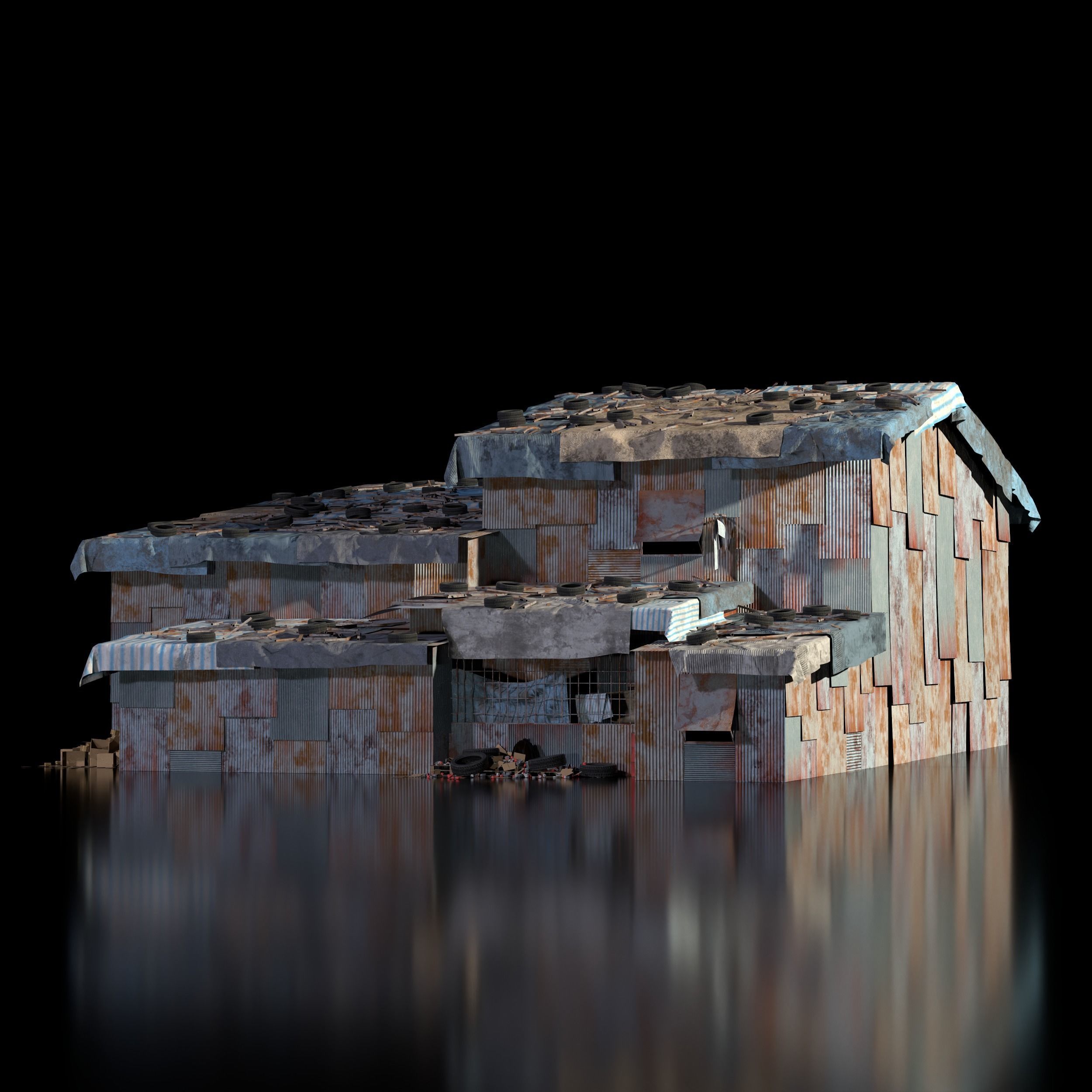 Shanty Town Kitbash 3D model | CGTrader