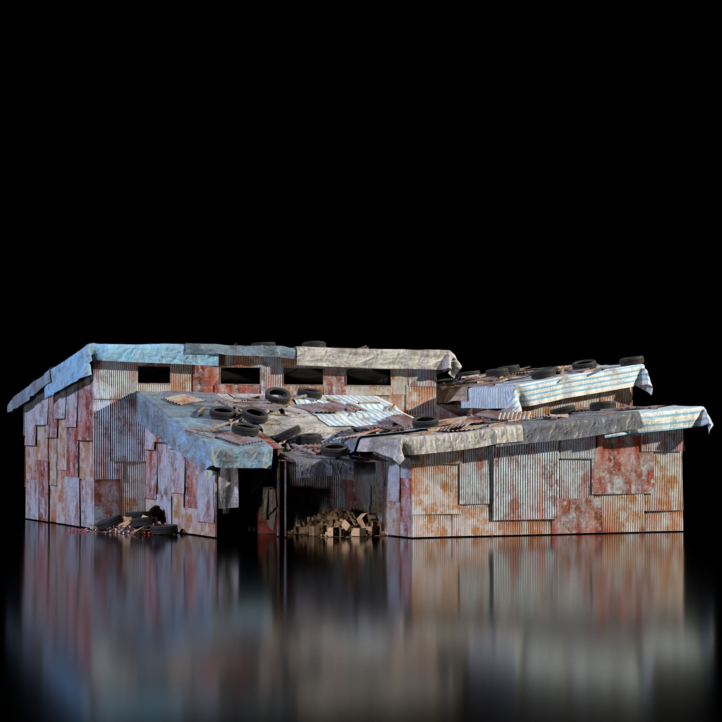 Shanty Town Kitbash 3D model | CGTrader