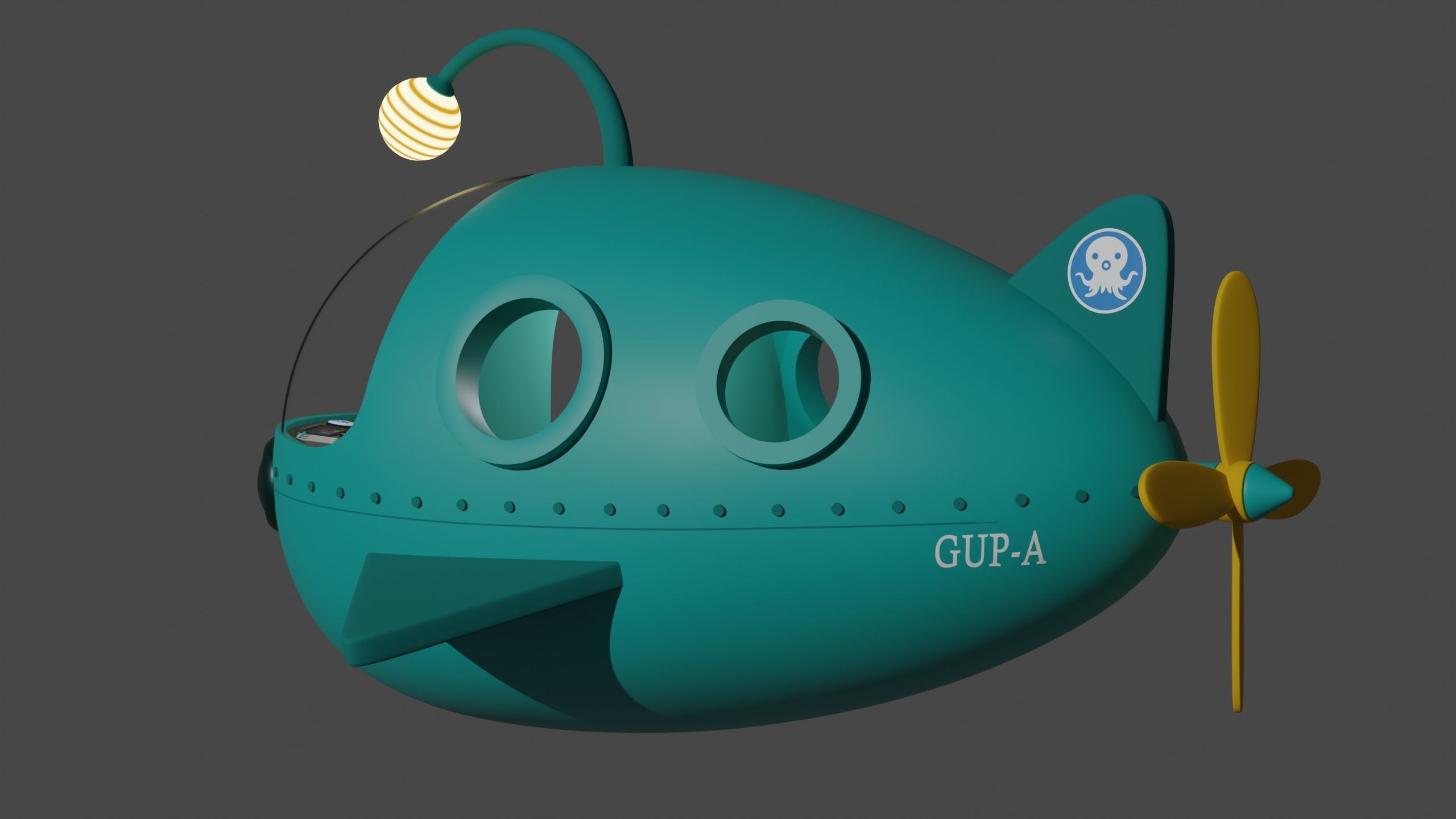 Gup - A Octonauts free 3D model rigged | CGTrader