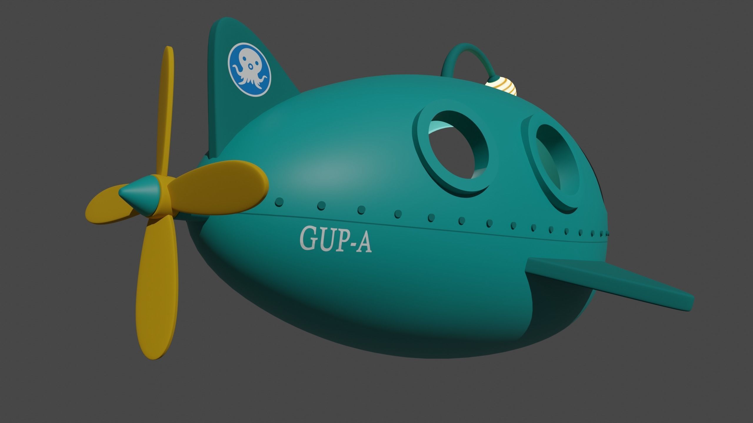 Gup - A Octonauts free 3D model rigged | CGTrader
