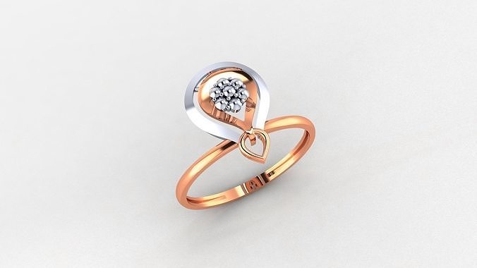Flower Ultra light wt minimalist Plain Gold Ring 3dm stl 3D model 3D ...