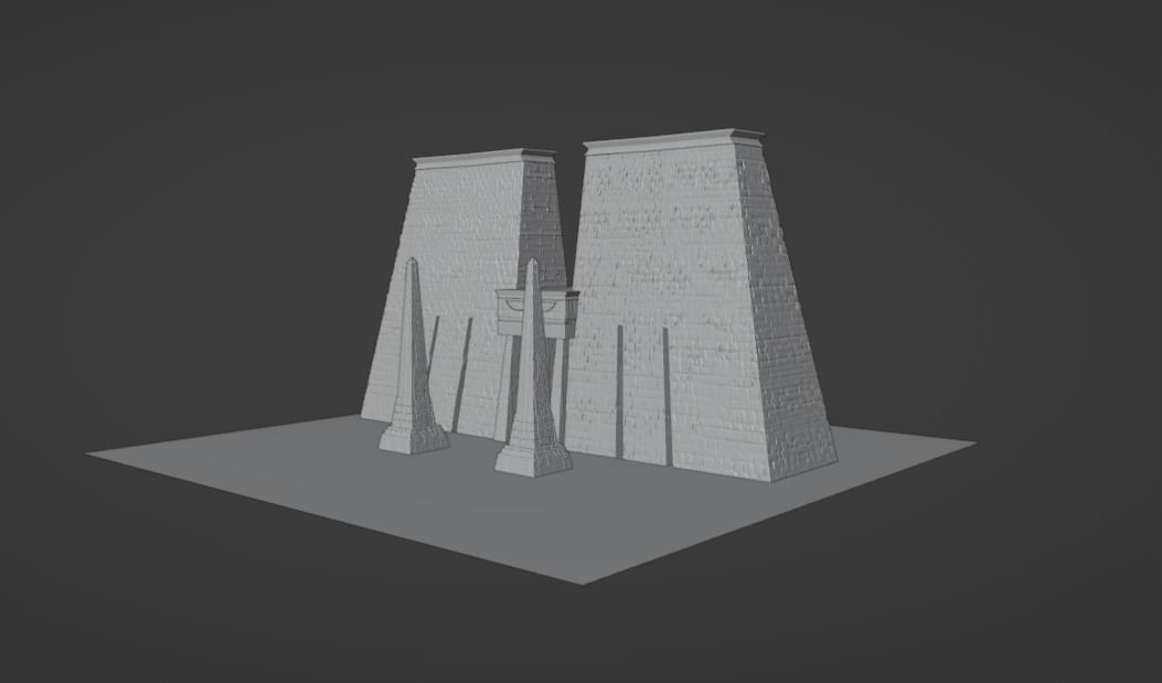 Ancient Egyptian Pylon free 3D model | CGTrader