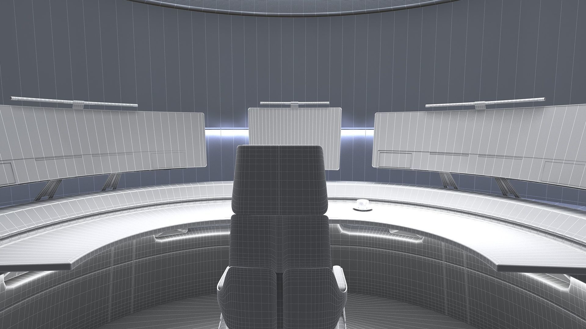 Small control room 3D model | CGTrader