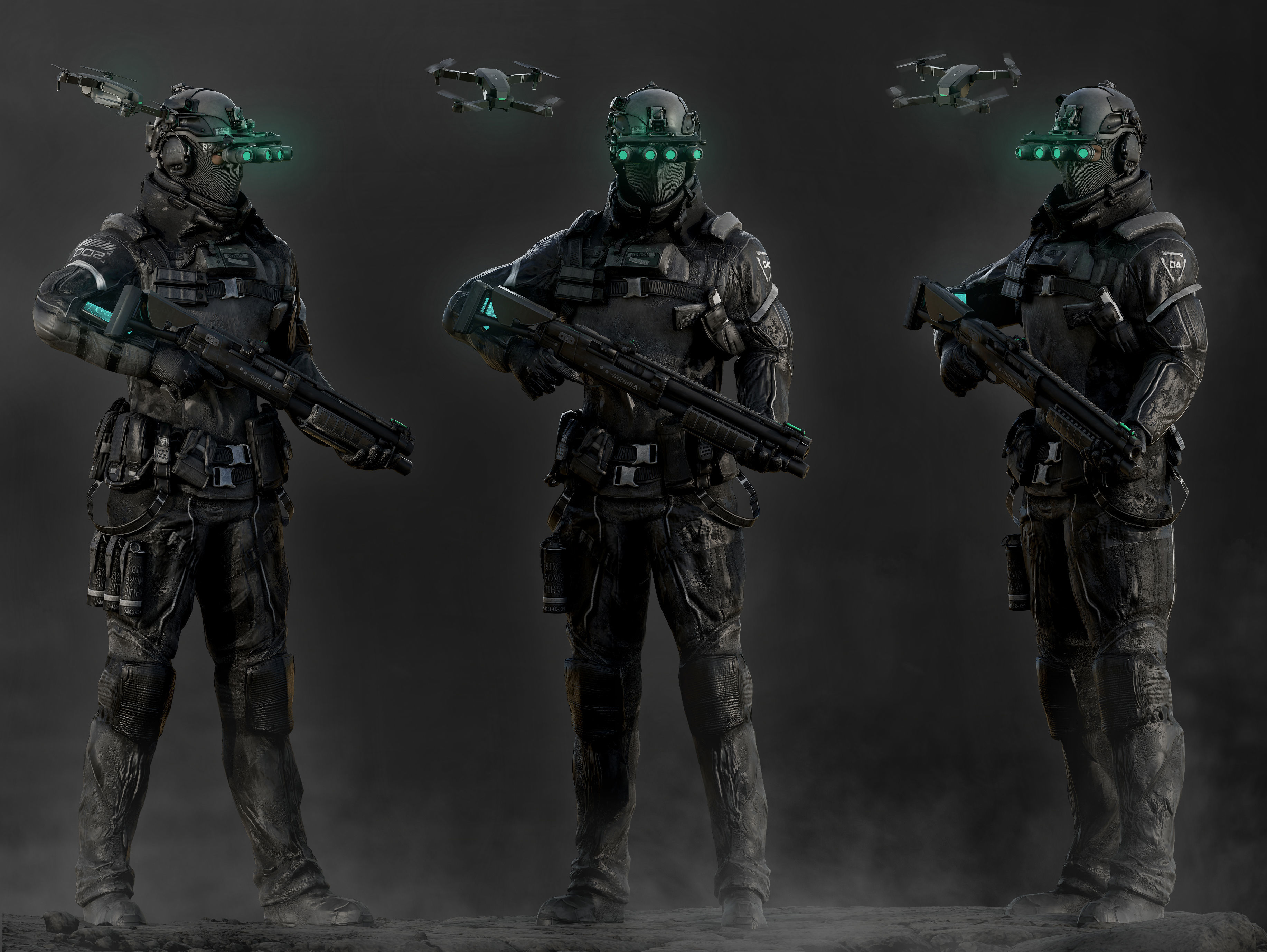 3D model Modern Police Soldier VR / AR / low-poly | CGTrader