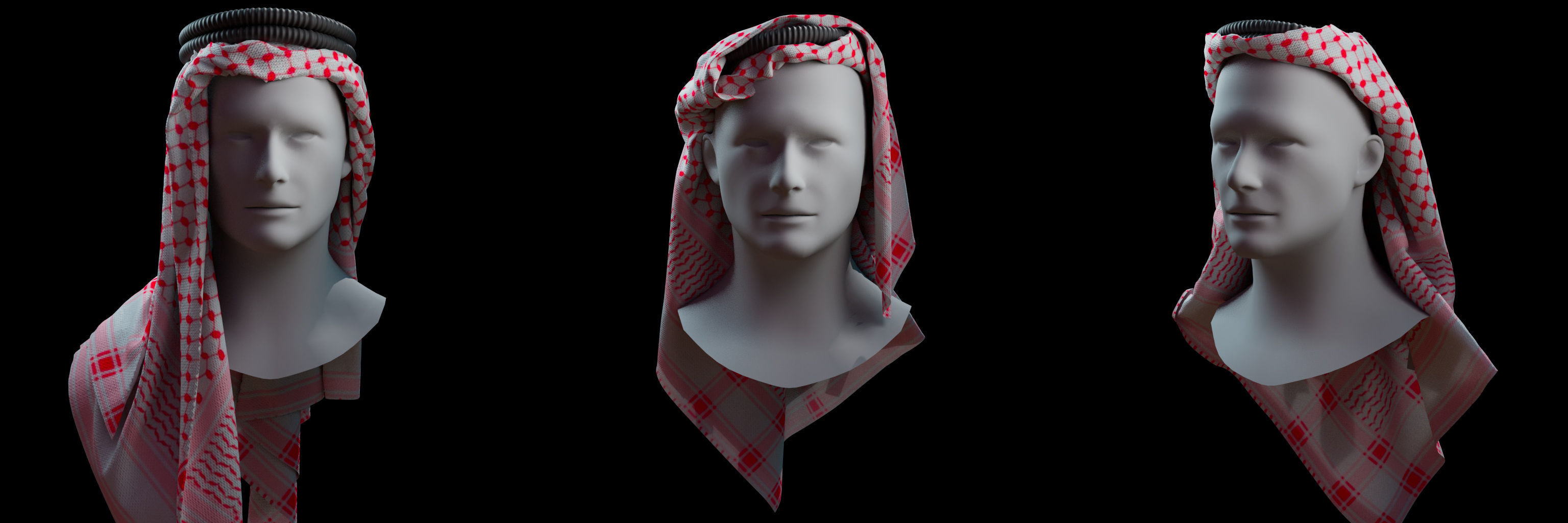 Saudi Arabian Shemagh Outfit Package 3D model | CGTrader