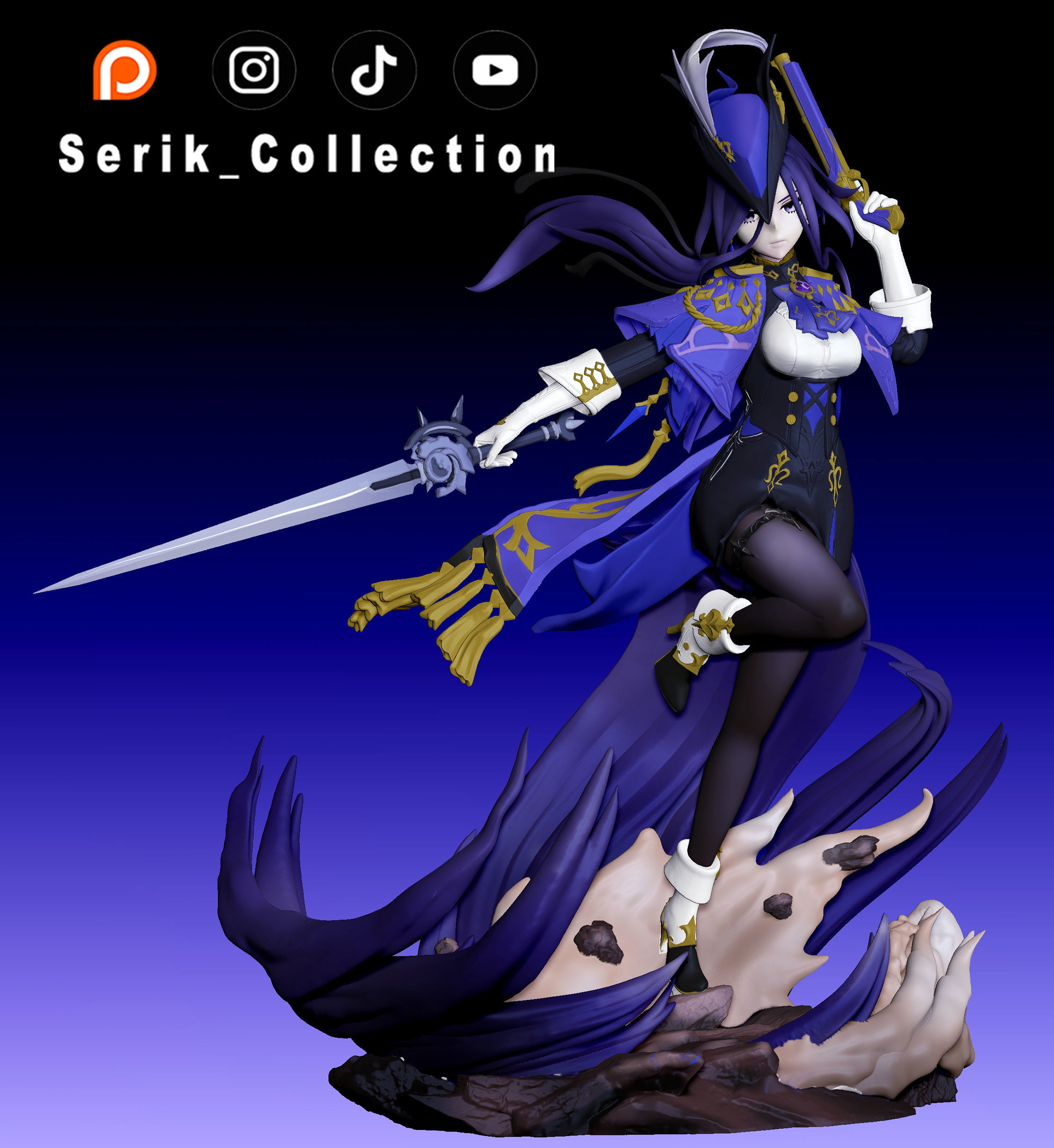 CLORINDE GENSHIN IMPACT 3D model 3D printable | CGTrader