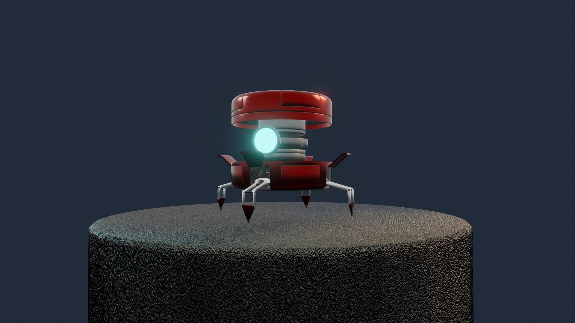 Mini Tube Robot free 3D model rigged | CGTrader
