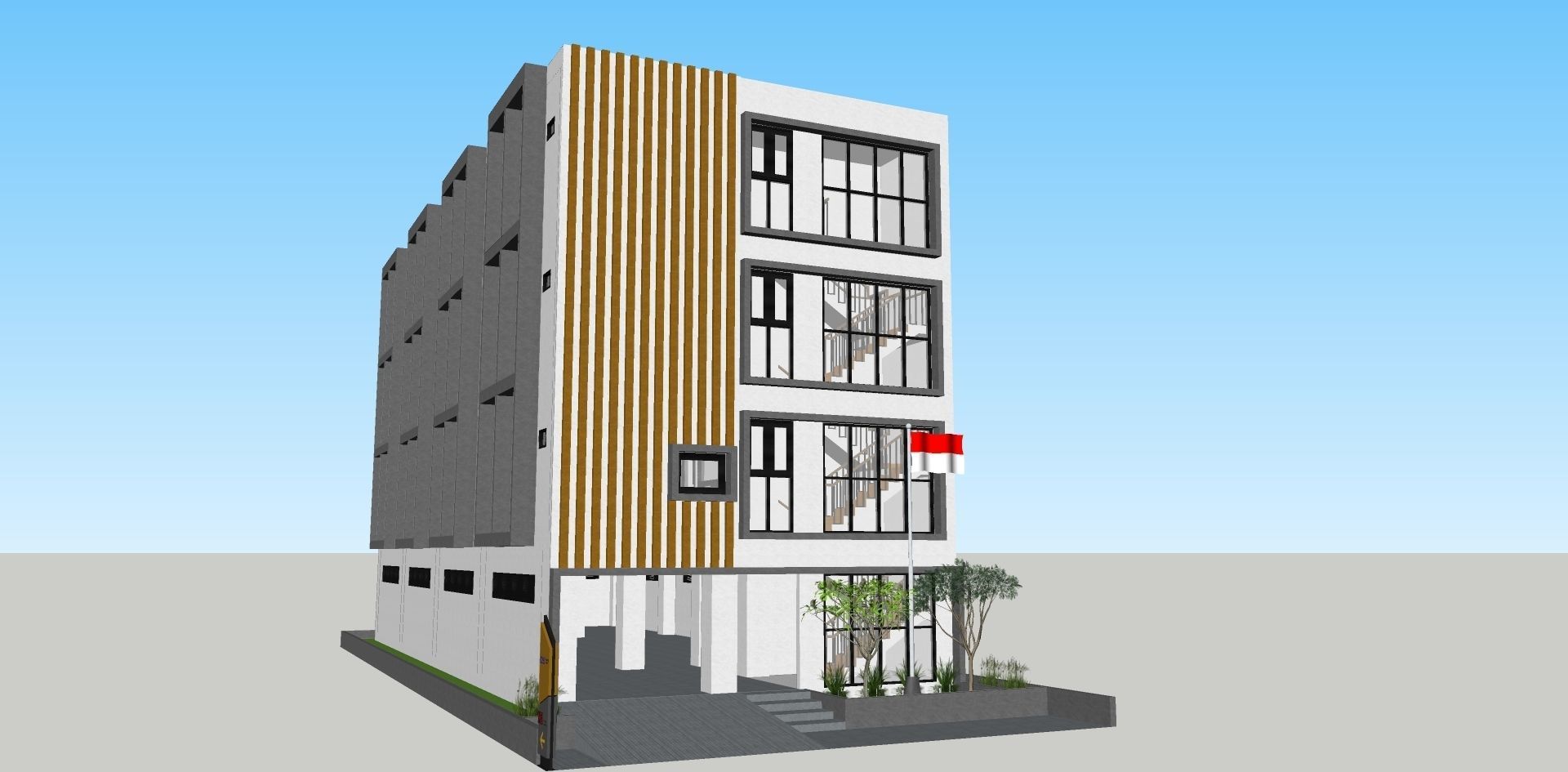 corporate office 3d story building 3D model | CGTrader