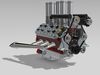 Hotrod Flathead Stacked Injection Twin Spark Engine Complete 3D model ...