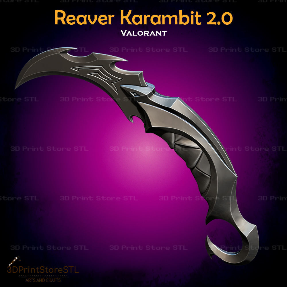 Reaver Karambit 20 Cosplay Valorant - STL File 3D model 3D printable | CGTrader