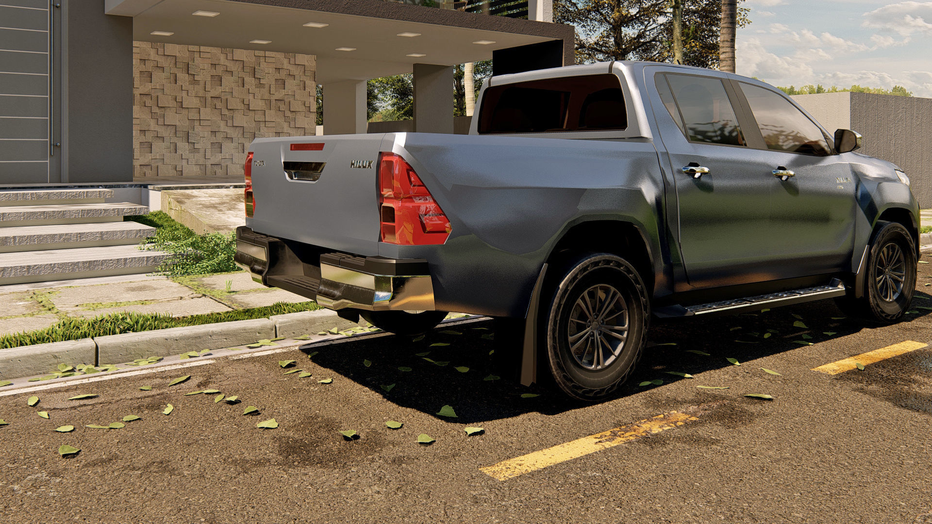 Hilux car scene in lumion 3D model 3D model rigged | CGTrader