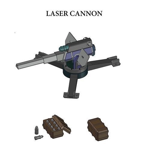 LASER CANNON 3D model 3D printable | CGTrader