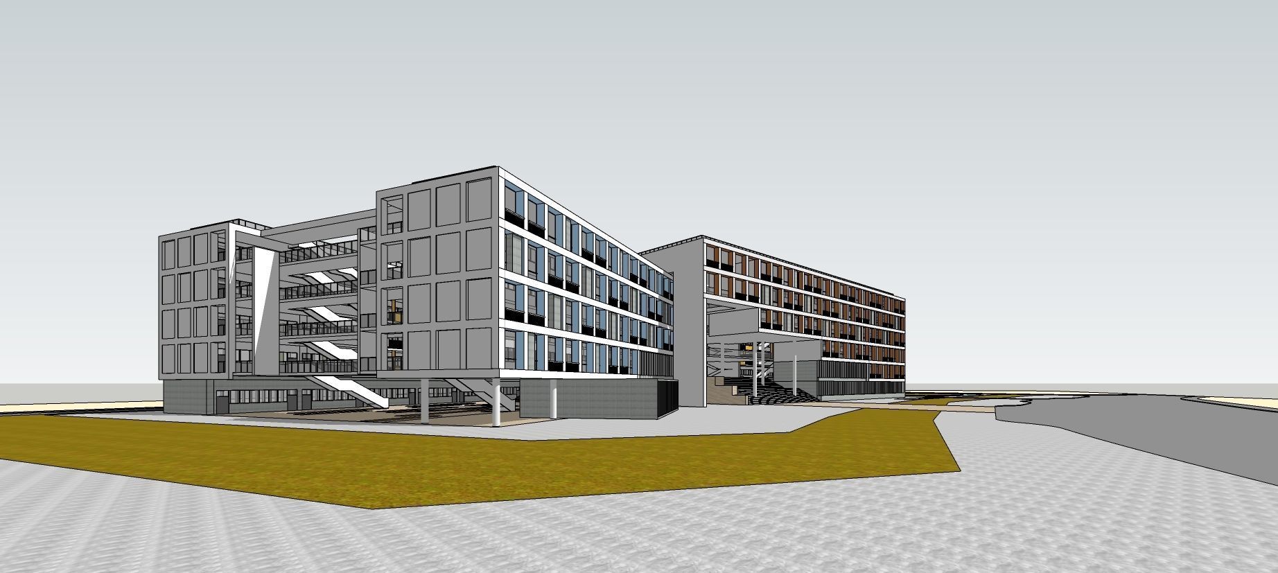 School-Open Gate 3D model | CGTrader