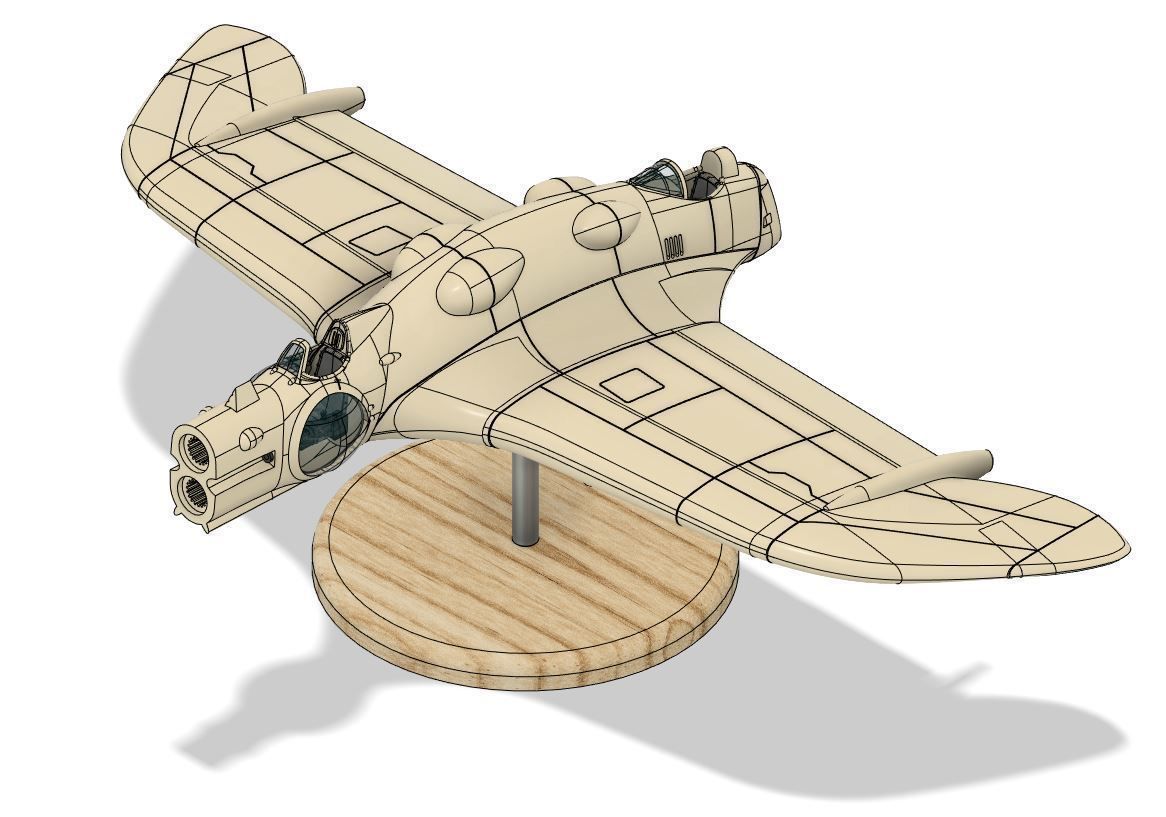 Nausicaa Gunship 3D model 3D printable | CGTrader