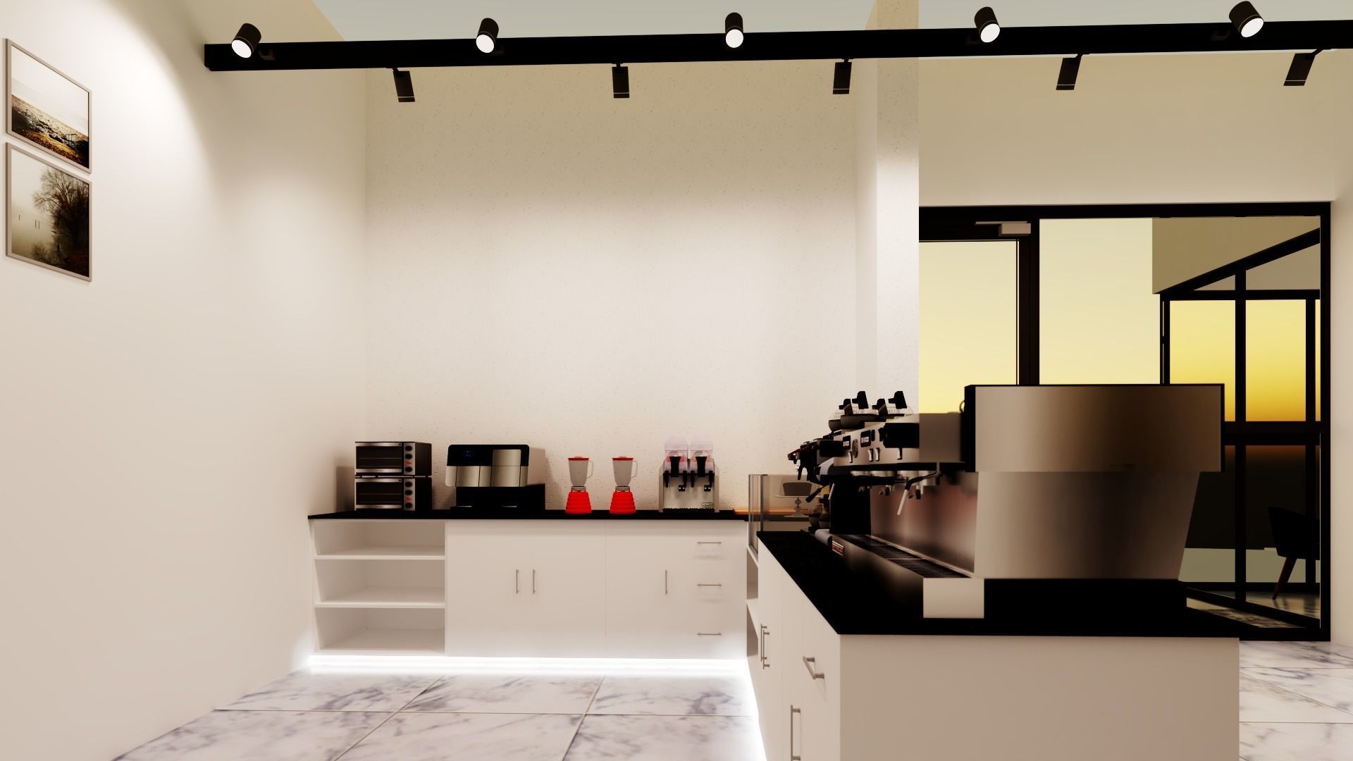 Cafe design free 3D model | CGTrader