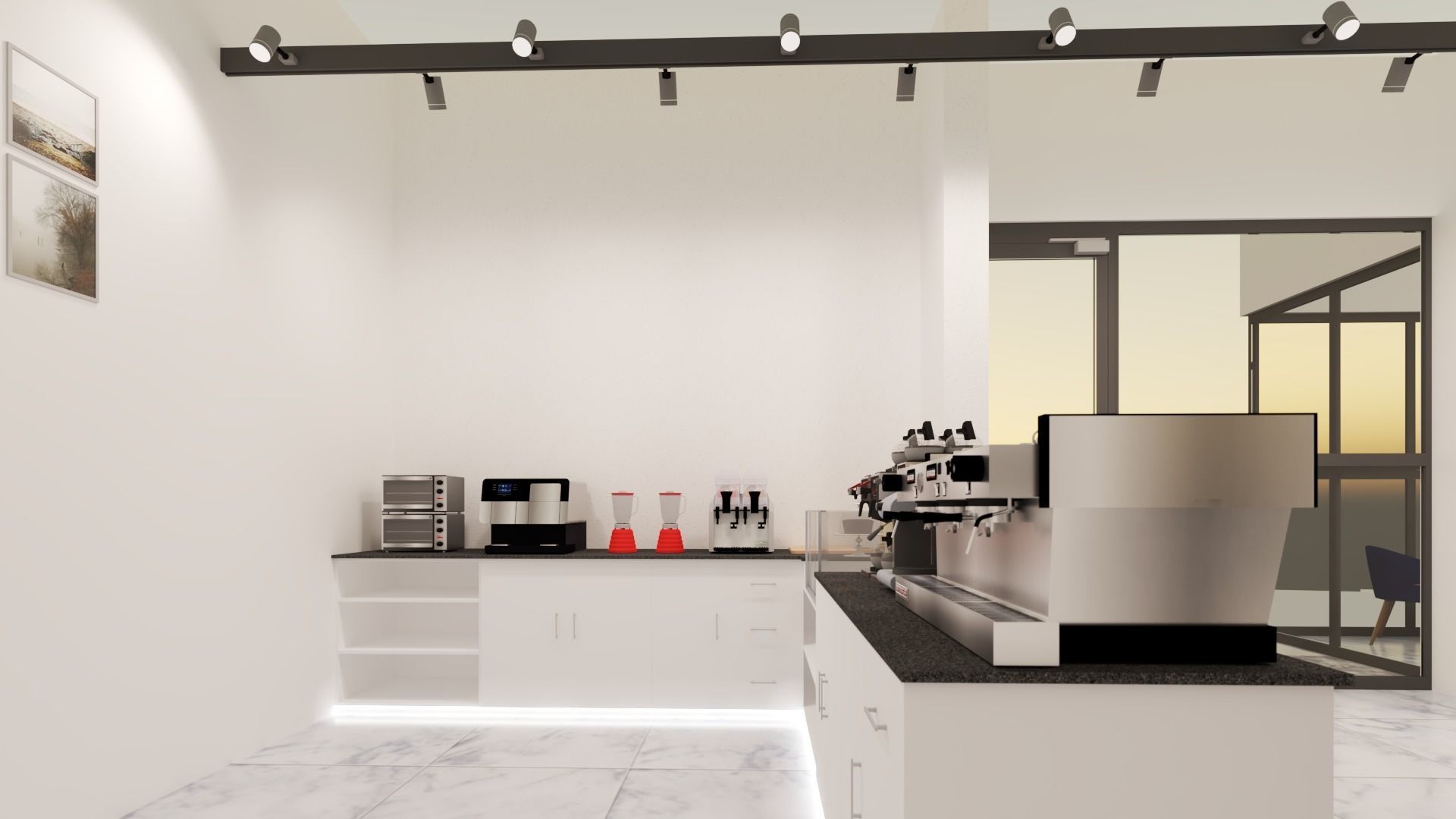 Cafe interior design free 3D model | CGTrader