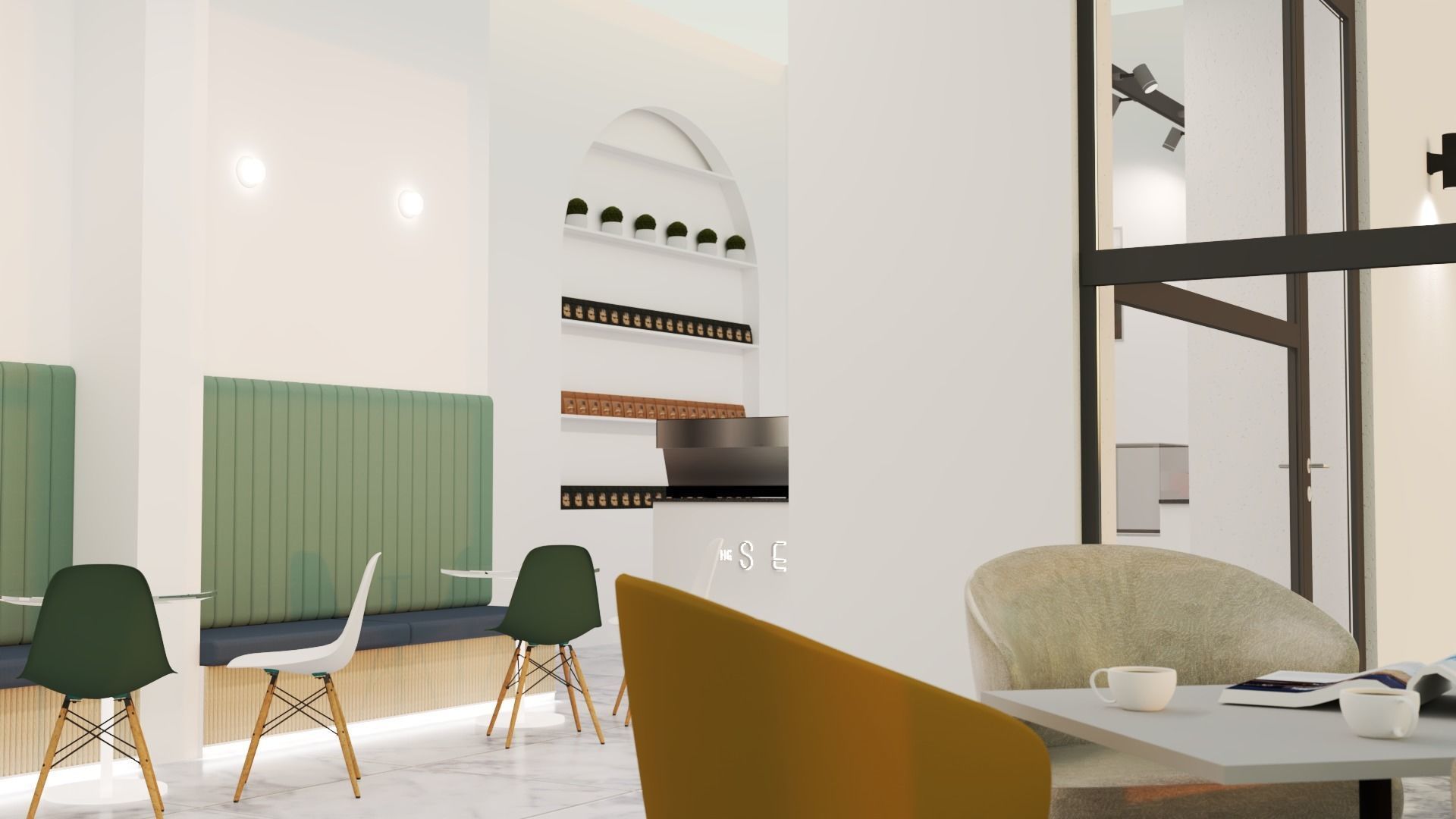 Cafe interior design free 3D model | CGTrader