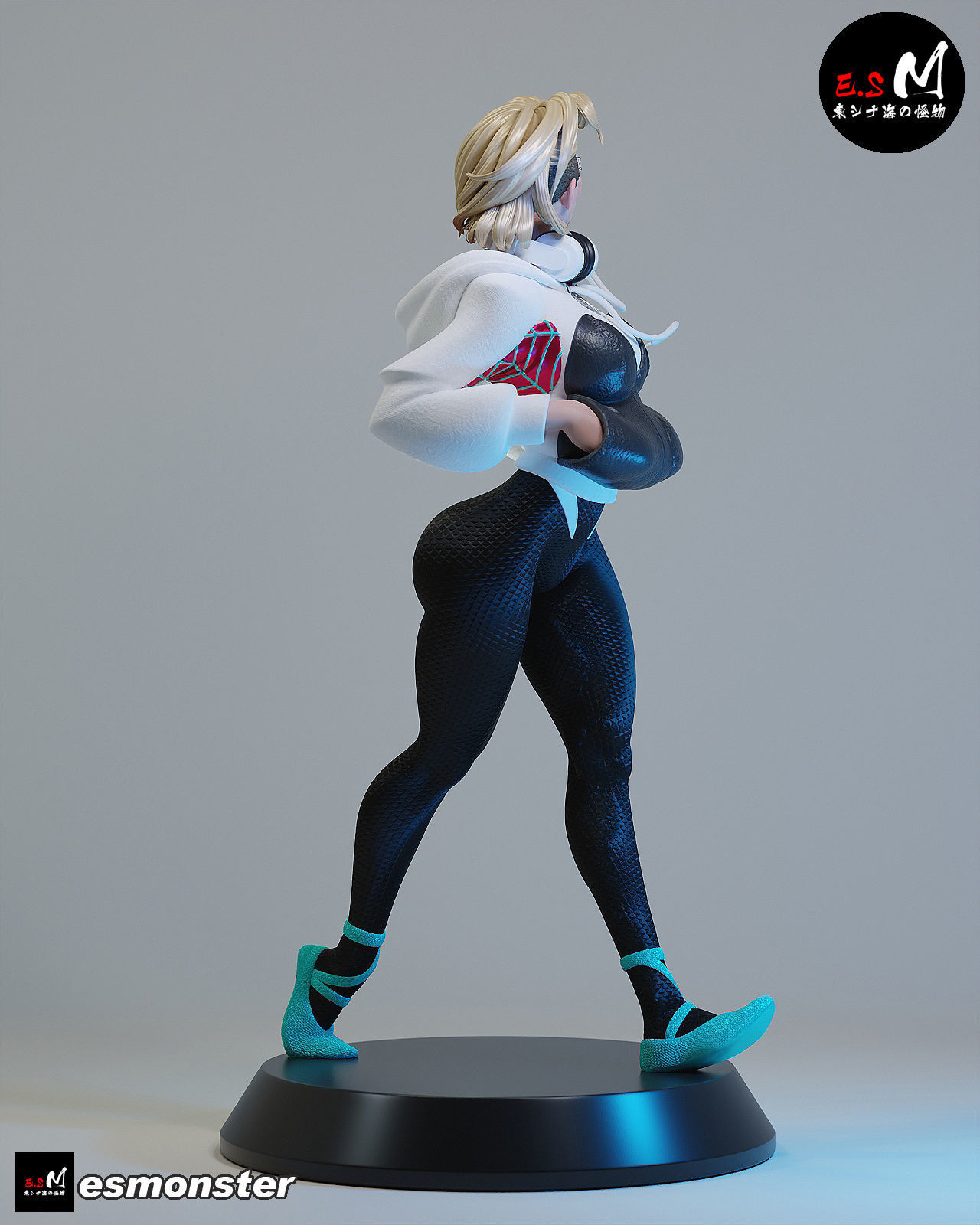 White Spider Gwen CHARACTER BY ESM 3D model 3D printable | CGTrader