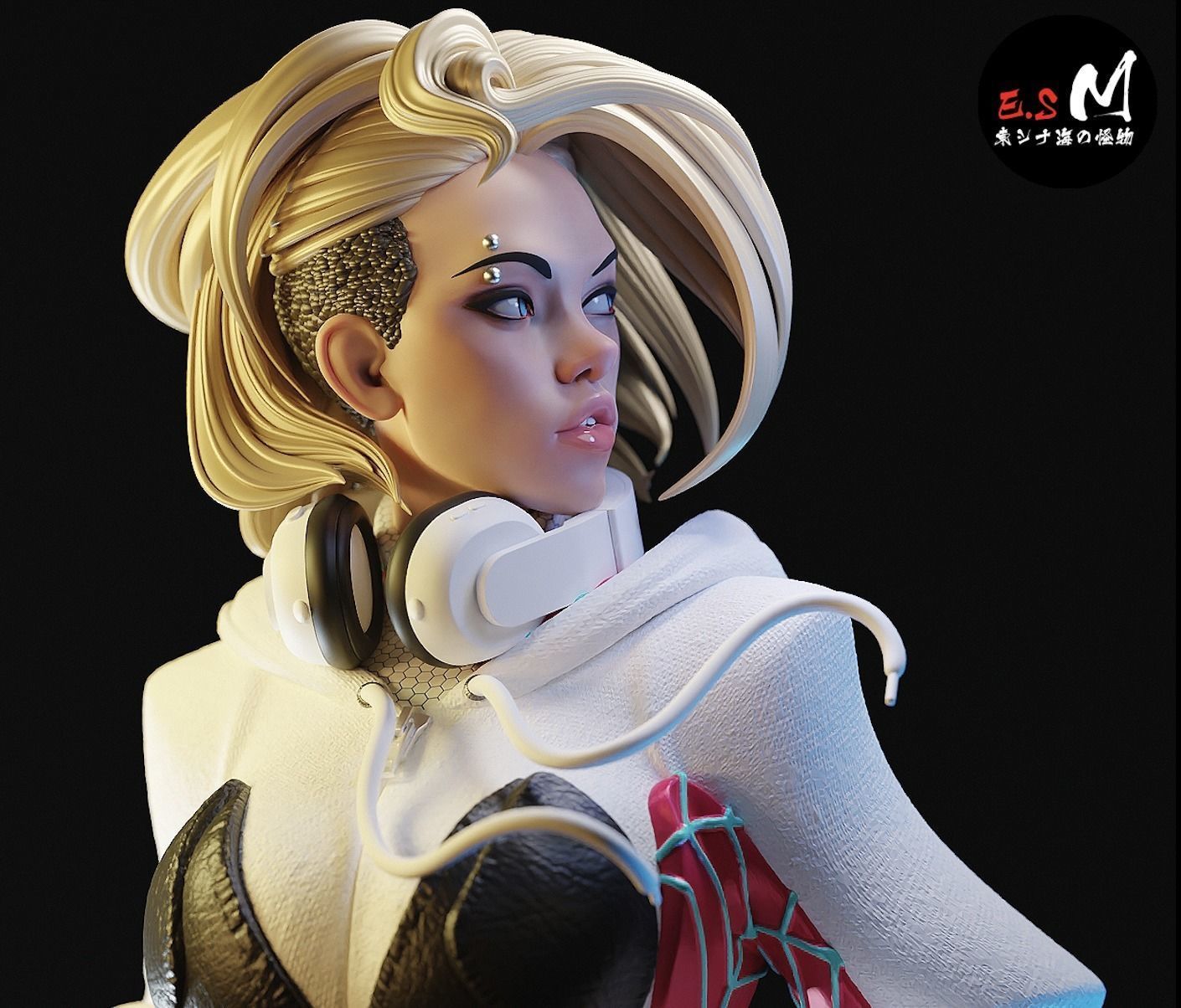 White Spider Gwen CHARACTER BY ESM 3D model 3D printable | CGTrader