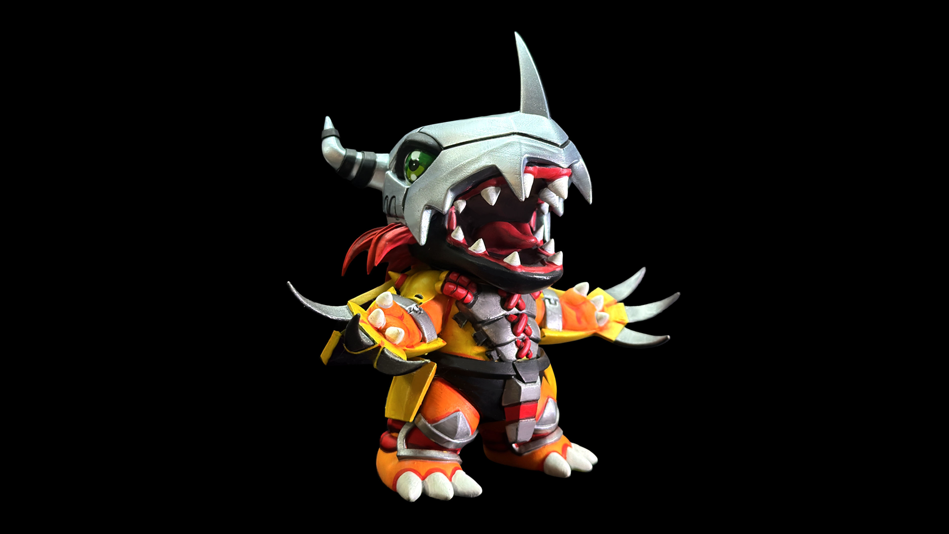 Chibi WarGreymon 3D model 3D printable | CGTrader