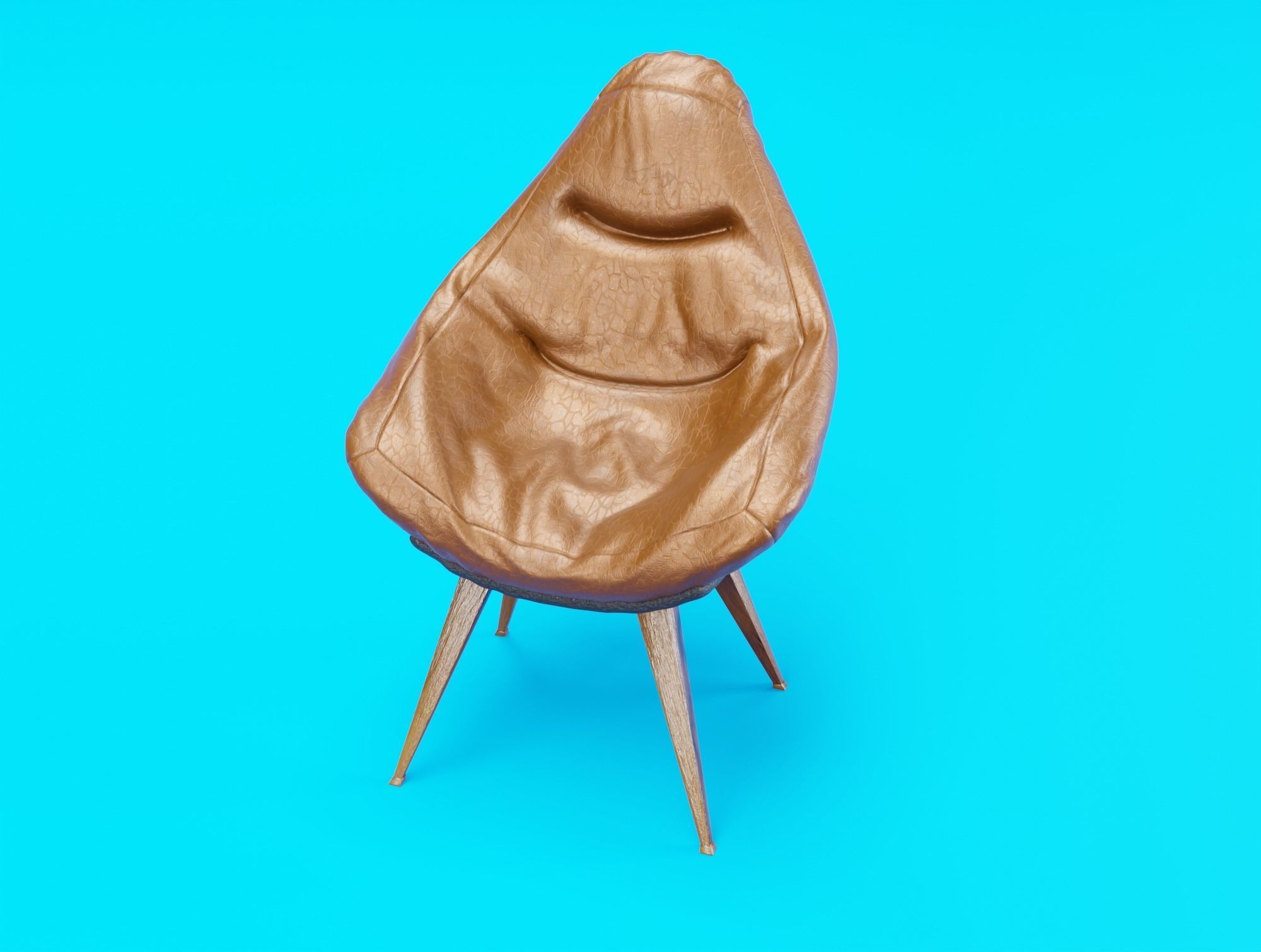 Premium leather Cushion Chair 3D model | CGTrader