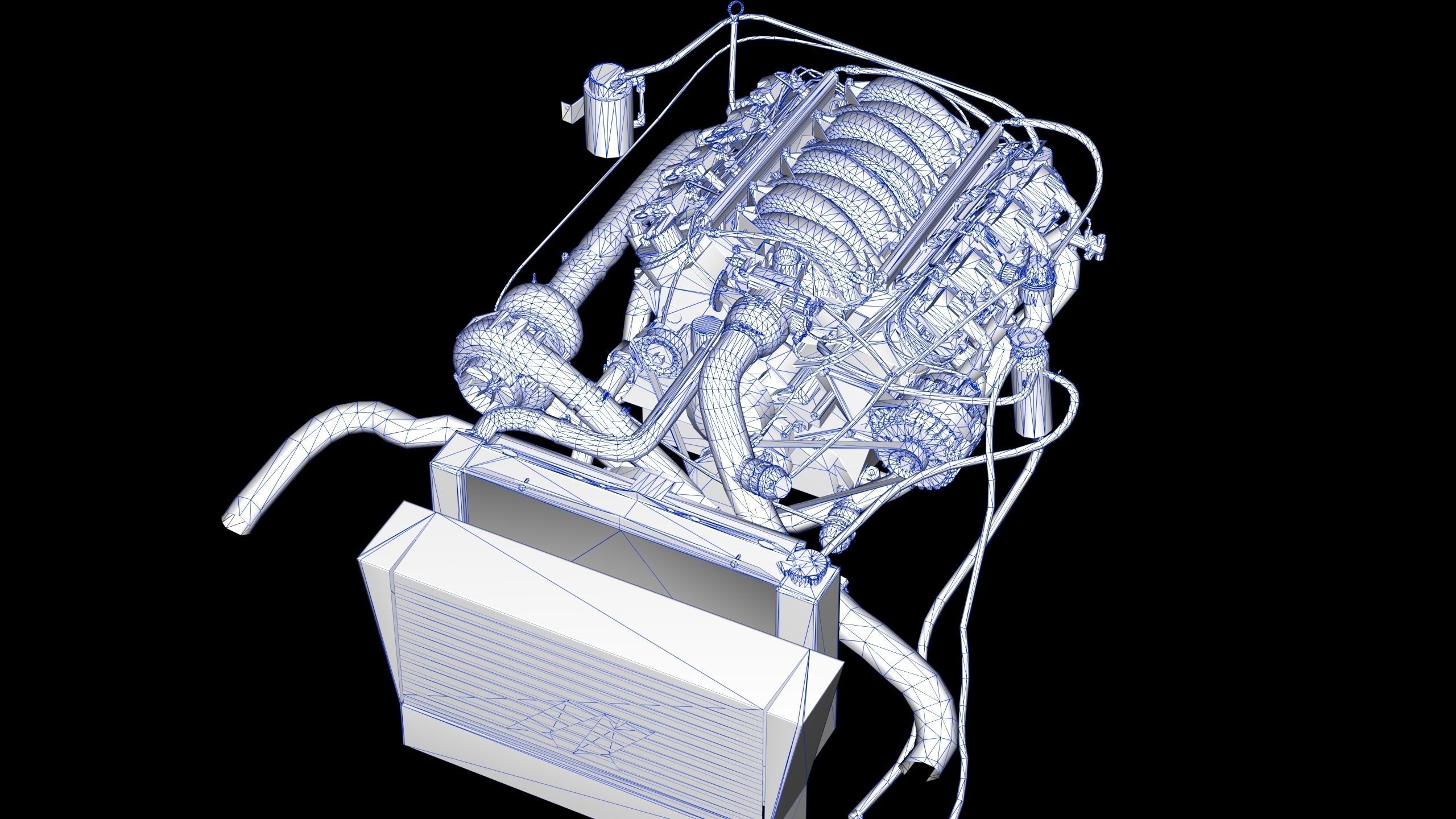 3D model Chevy LS V8 Turbocharged VR / AR / low-poly | CGTrader