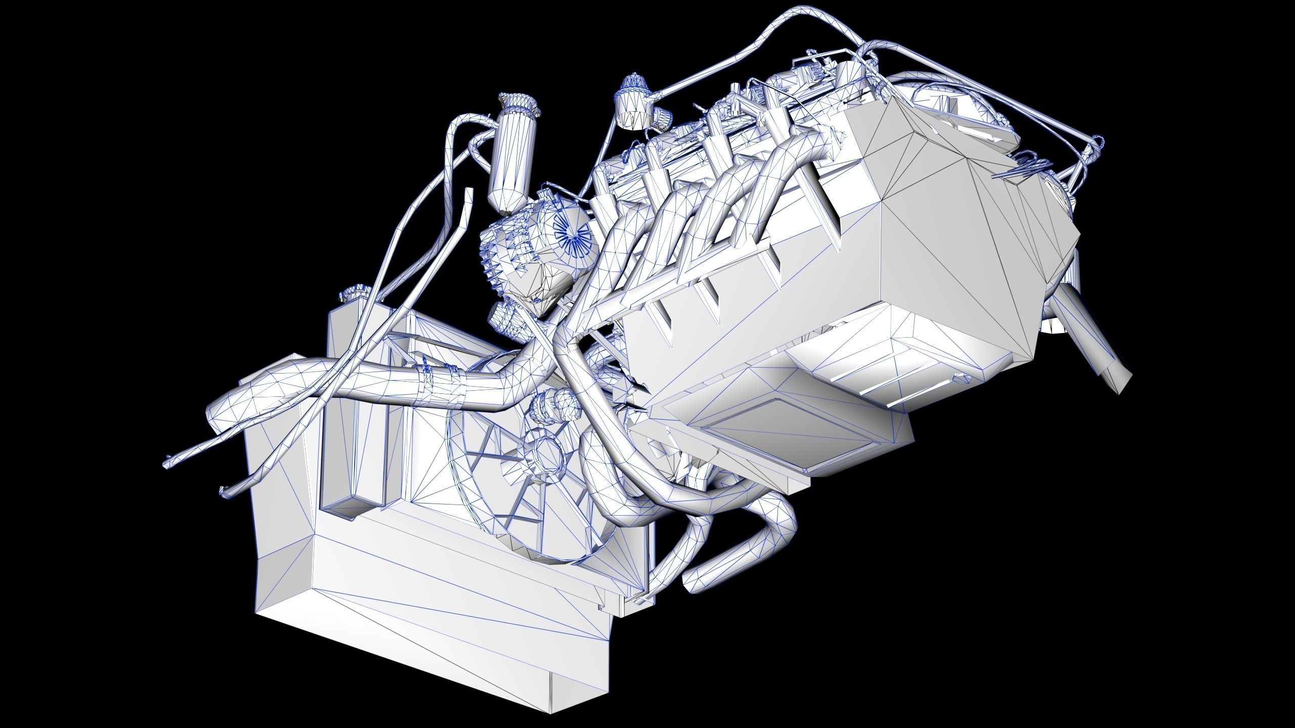 3D model Chevy LS V8 Turbocharged VR / AR / low-poly | CGTrader