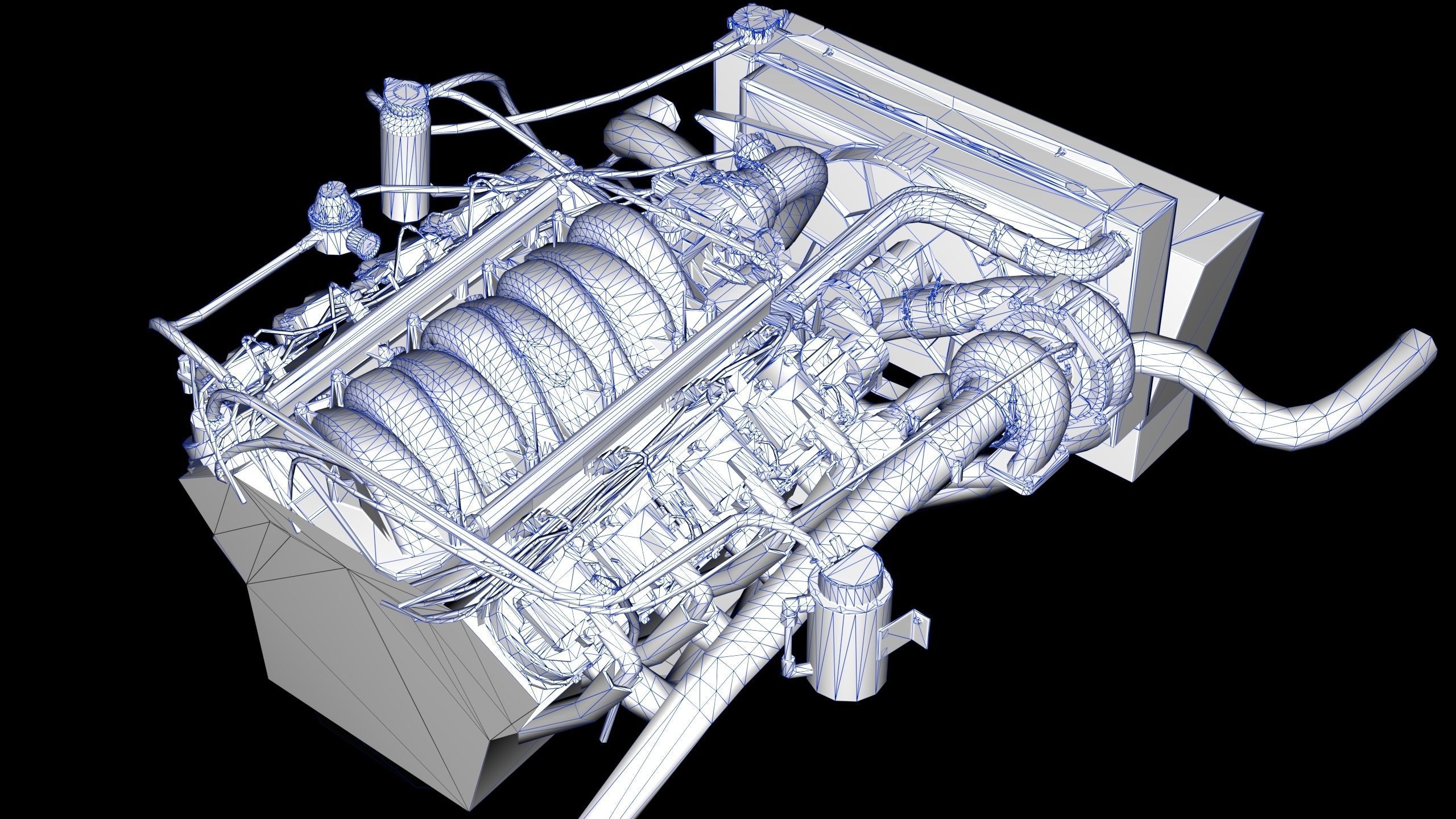3D model Chevy LS V8 Turbocharged VR / AR / low-poly | CGTrader