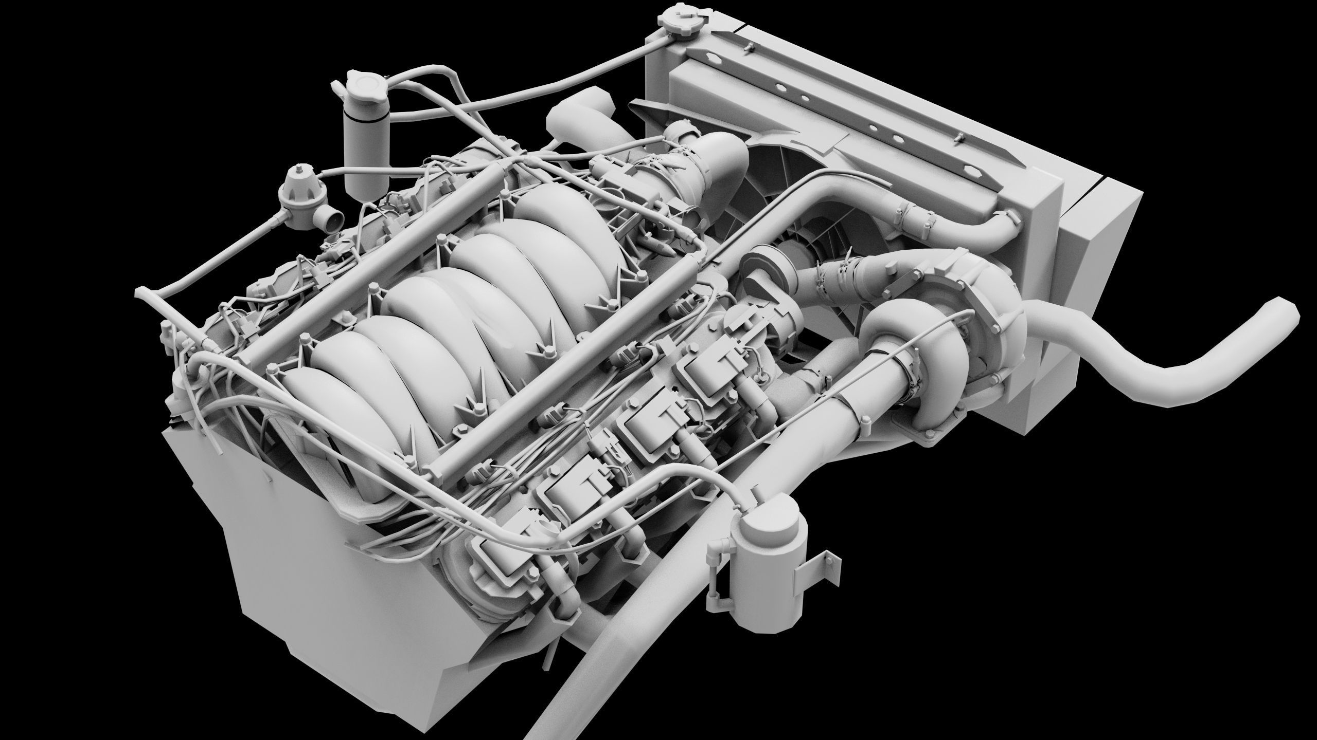 3D model Chevy LS V8 Turbocharged VR / AR / low-poly | CGTrader