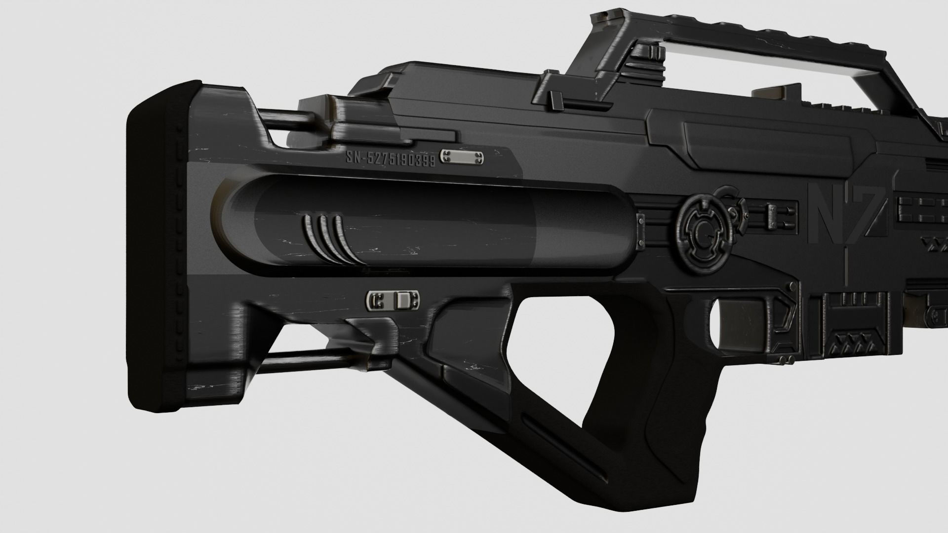 N7 RIFLE SILVER EDITION free 3D model | CGTrader
